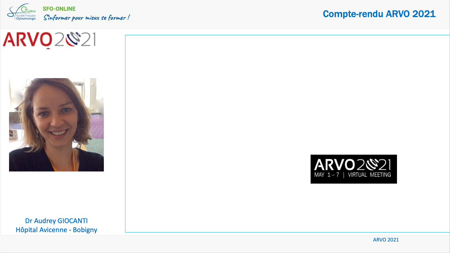ARVO 2021 resumé | SFO-online - Société Française d'Ophtalmologie