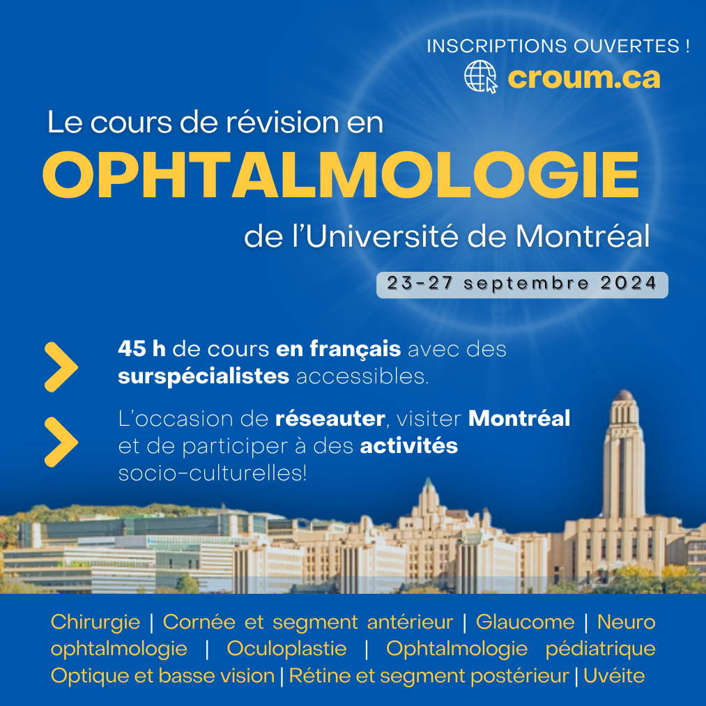 CROUM 2024 | SFO-online - Société Française d'Ophtalmologie